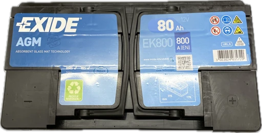 EXIDE AGM 80Ah R+ 800A - Аккумулятор на авто. Купить АКБ в Одессе